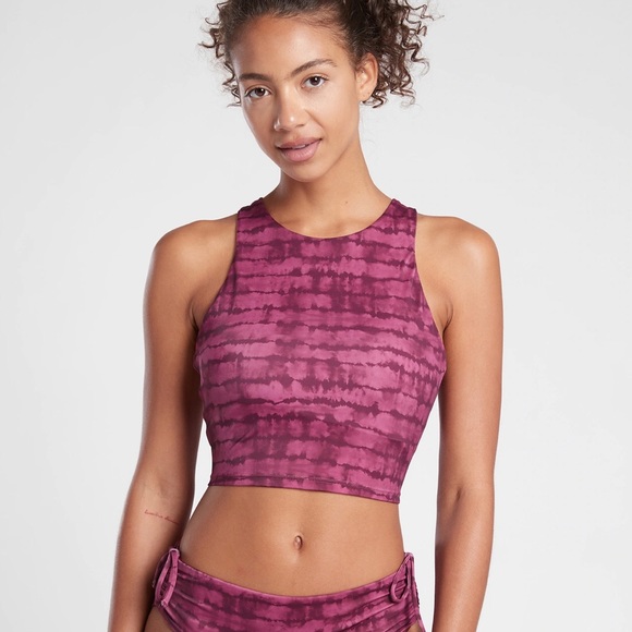 Athleta | Swim | Conscious Crop Printed Bikini Top Ddd | Poshmark
